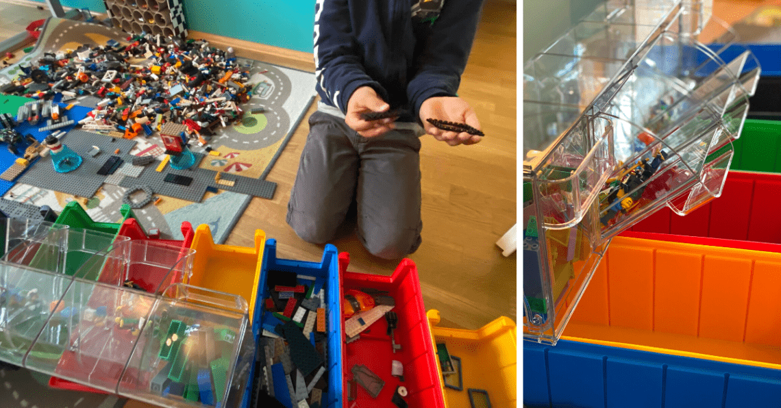 DIY LEGO Box - Bunte Kisten zum Sortieren von Klemmbausteinen